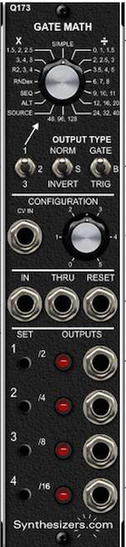 New synthesizer.com Q173 Gate Math module - Gearjunkies - Music tech news, Reviews, Videos ...