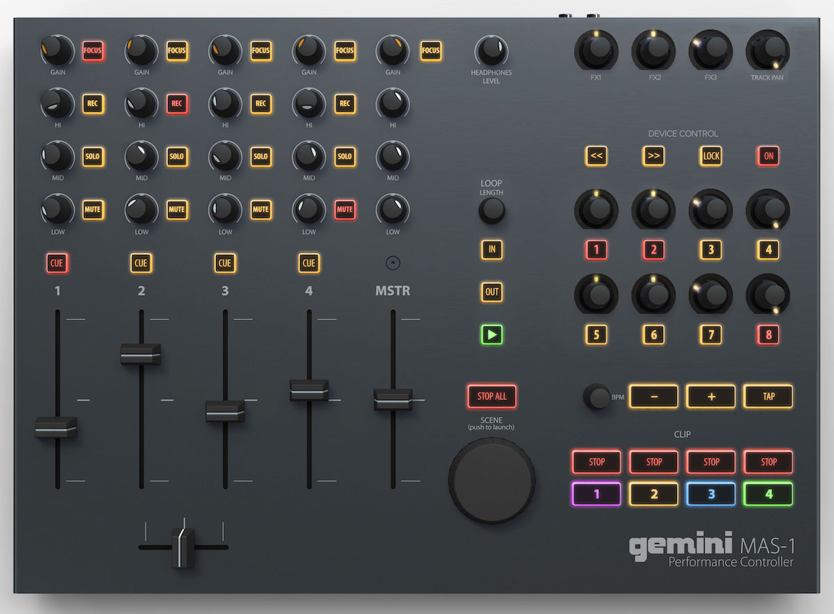 Gemini announces MAS-1 clip based DAW MIDI Controller - Gearjunkies ...