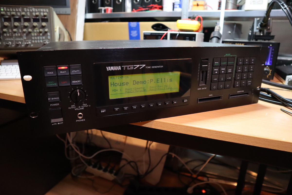 Gearjunkies video - Yamaha TG-77 display foil replacement and sound ...